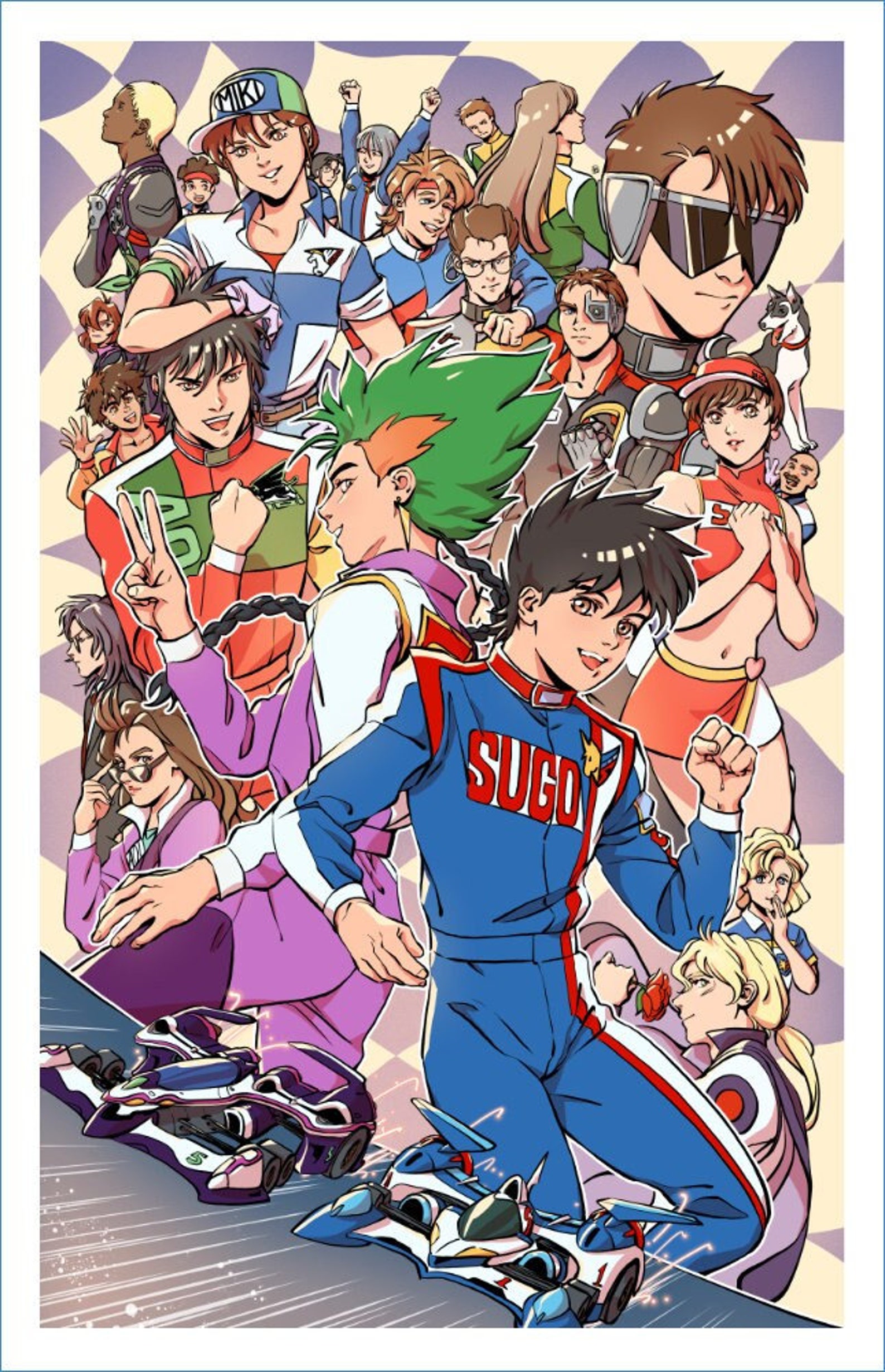 Cyber Formula Group Art Print - Etsy