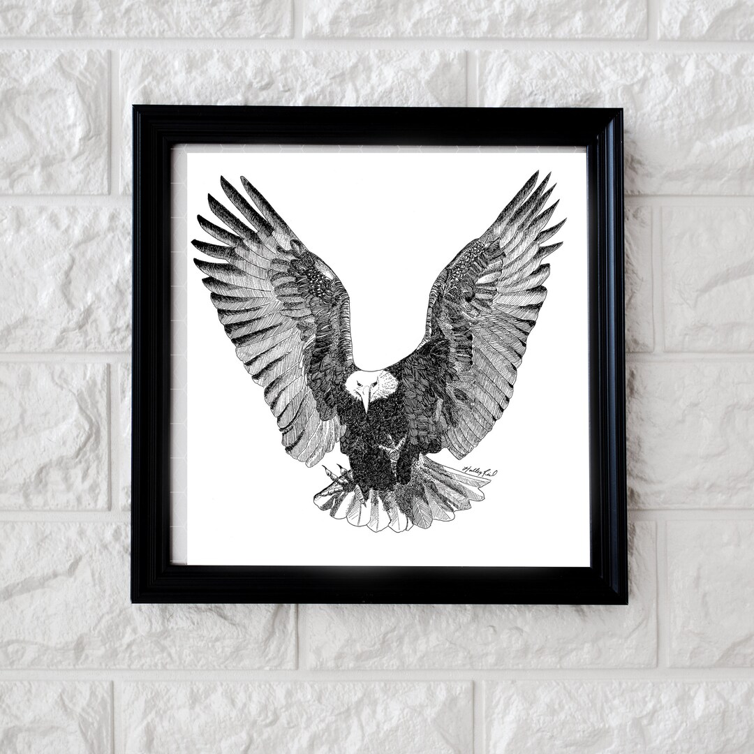 Bald Eagle Print | DIGITAL DOWNLOAD | Printable Wall Art | Instant ...