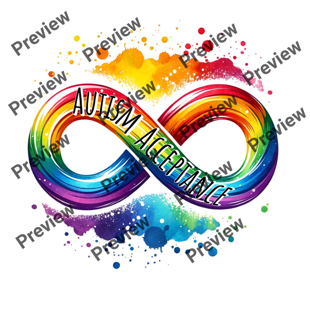 Autism Acceptance Infinity Clipart SVG, PNG, JPEG - Etsy
