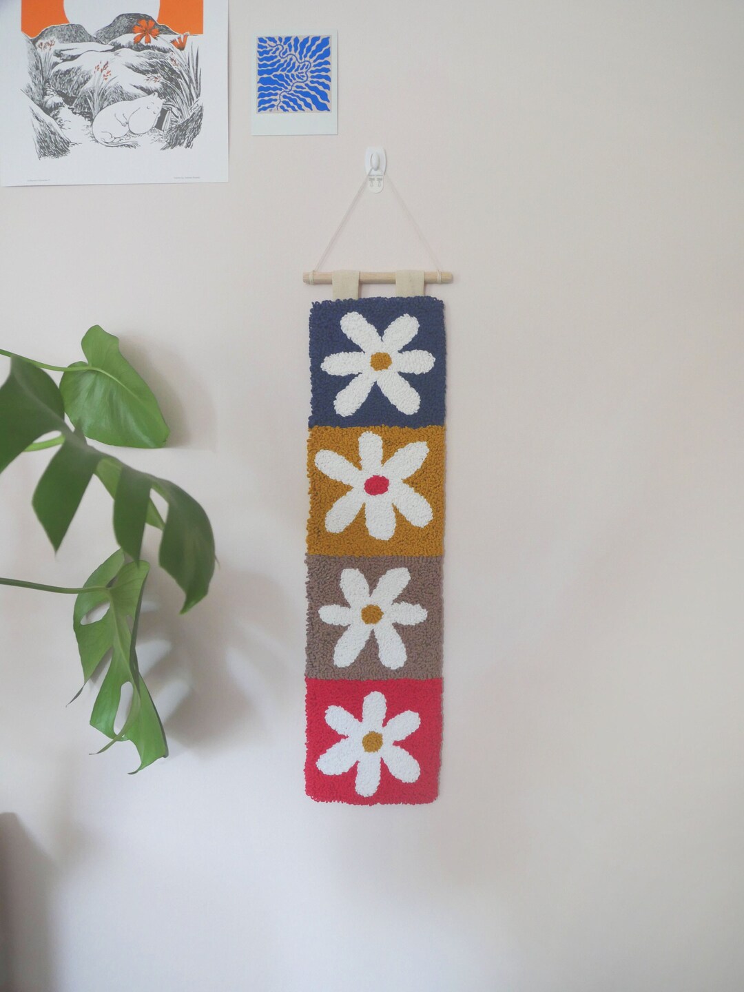 Punch Needle Wall Art Wall-hanging, Handmade, Home Decor Patchwork ...