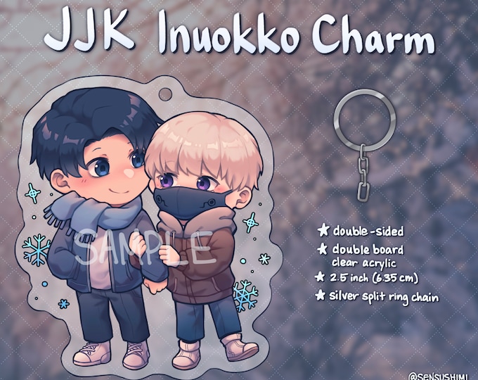 Okkotsu Yuuta and Inumaki Toge Winter Acrylic Charm - Etsy