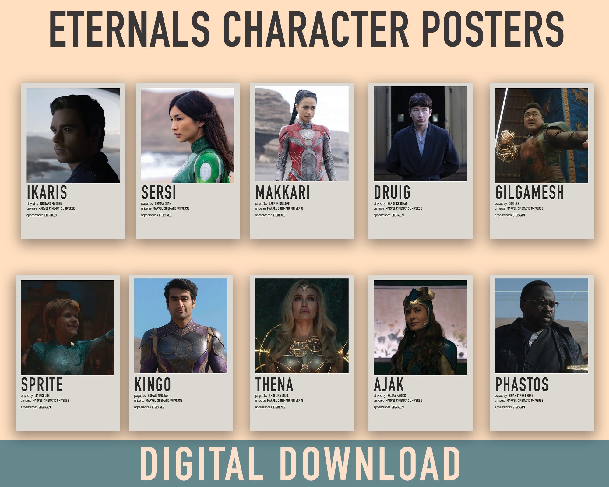 Eternal Character Mini Poster Pack Digital Download - Etsy