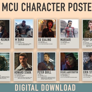 70 Pack MCU Character Mini Posters Digital Download - Etsy