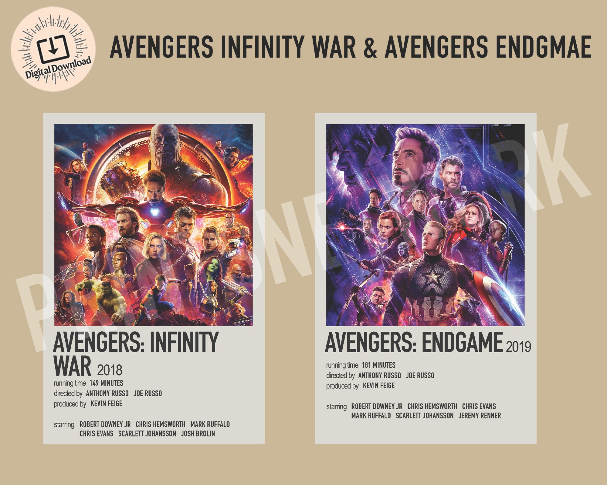 Phase 3 MCU Mini Posters Digital Download | Etsy
