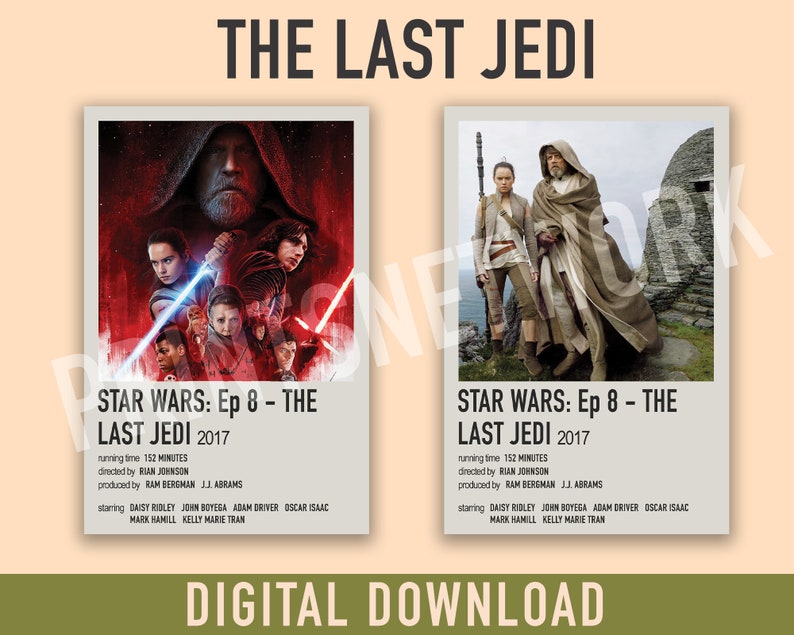 Star Wars Sequel Trilogy Mini Posters Digital Download - Etsy