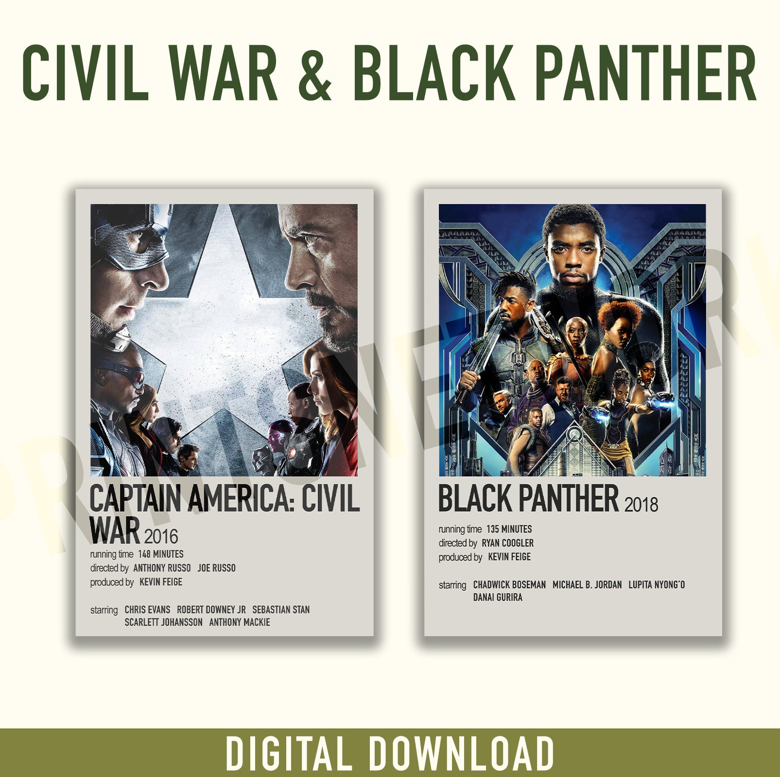 Phase 3 MCU Mini Posters Digital Download - Etsy