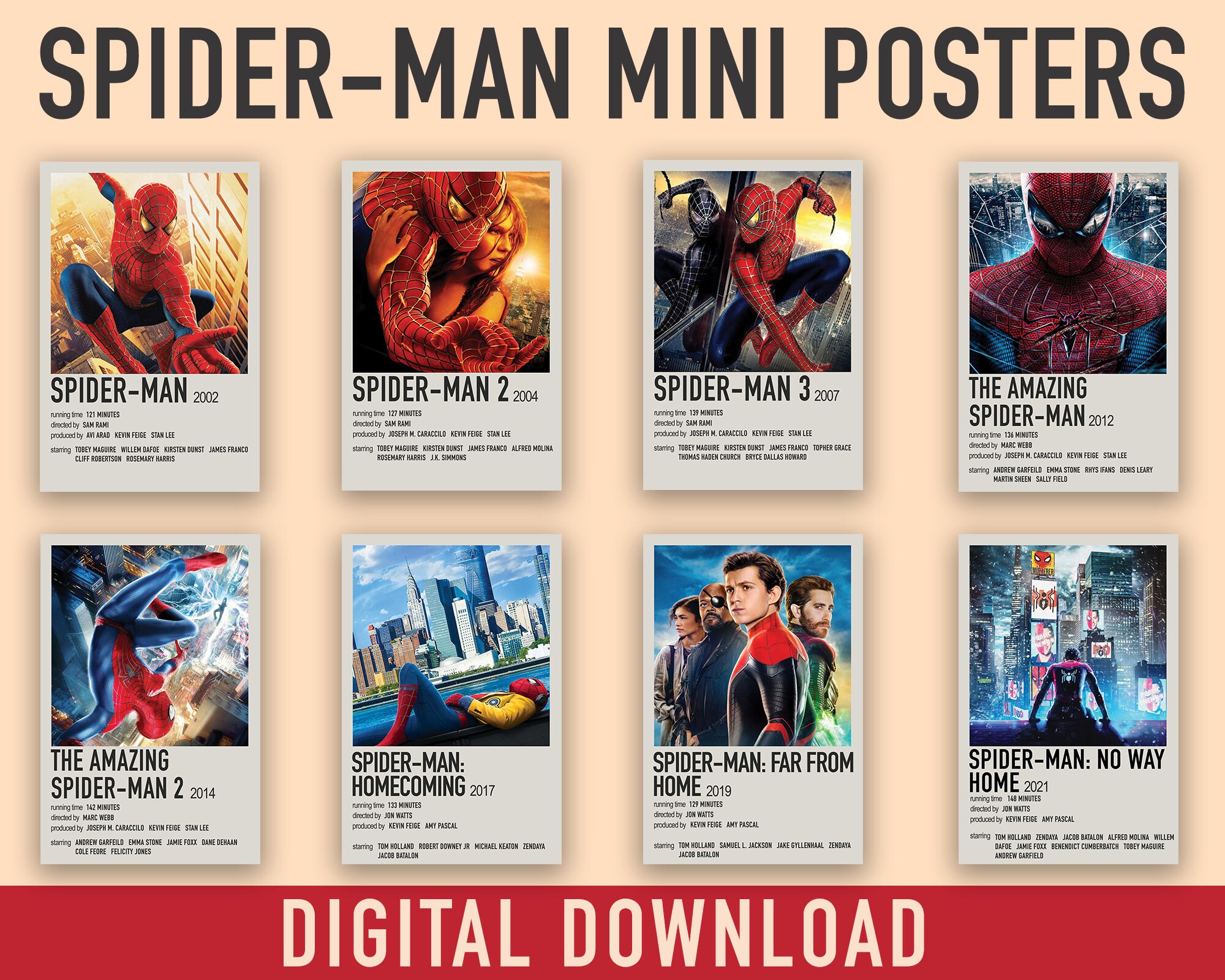 Spider-man Mini Posters - Etsy