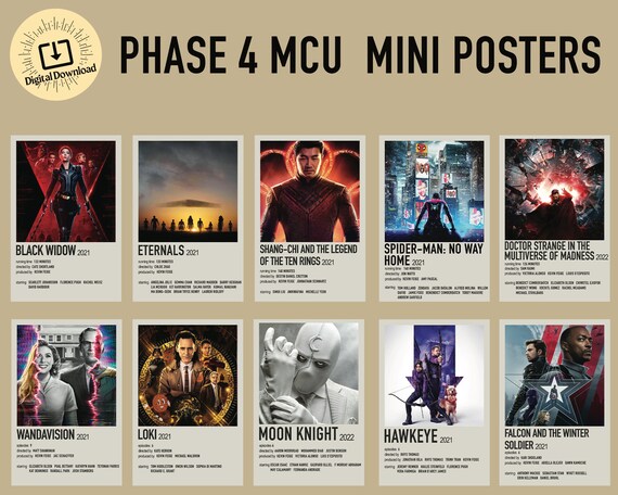 Phase 4 MCU Mini Posters PART 1 Digital Download - Etsy
