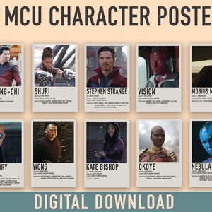 70 Pack MCU Character Mini Posters Digital Download - Etsy
