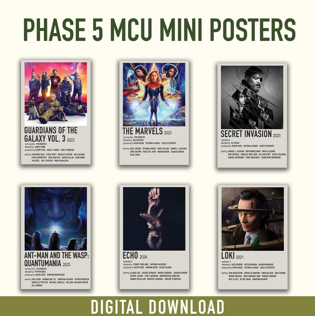Phase 5 MCU Mini Posters | Digital Download - Etsy