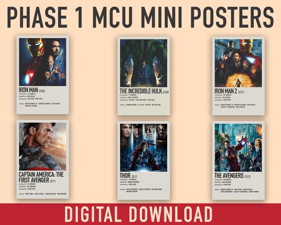 Phase 1 MCU Mini Posters Digital Download - Etsy