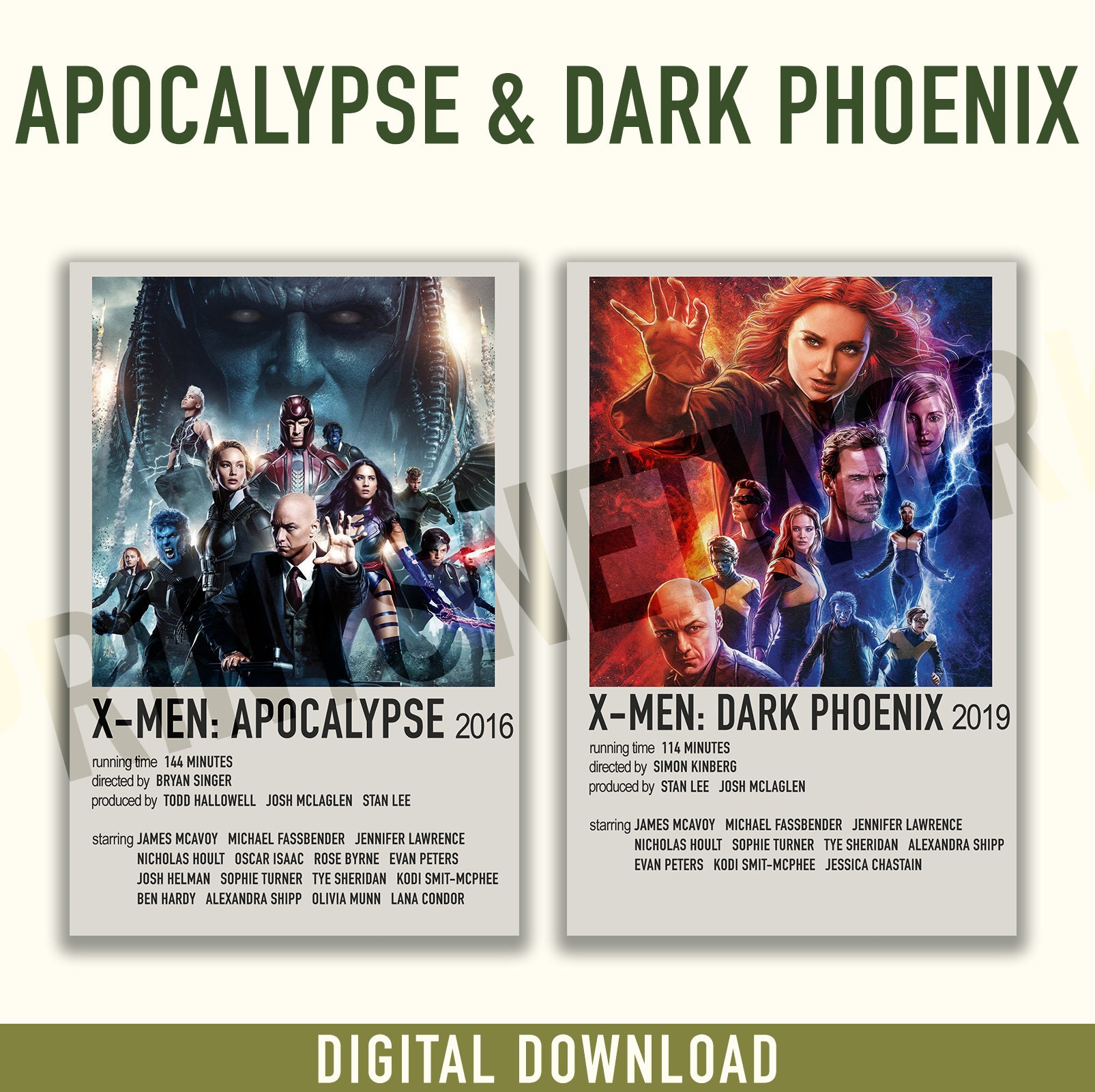 X-men Mini Posters | Digital Download - Etsy