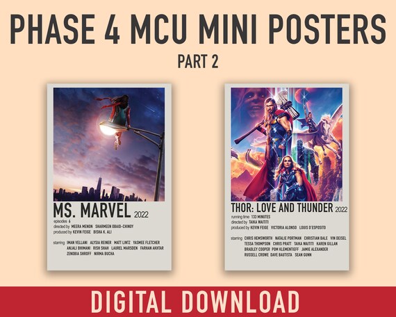 Phase 4 MCU Mini Posters PART 2 Digital Download - Etsy UK