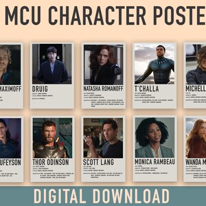 70 Pack MCU Character Mini Posters Digital Download - Etsy