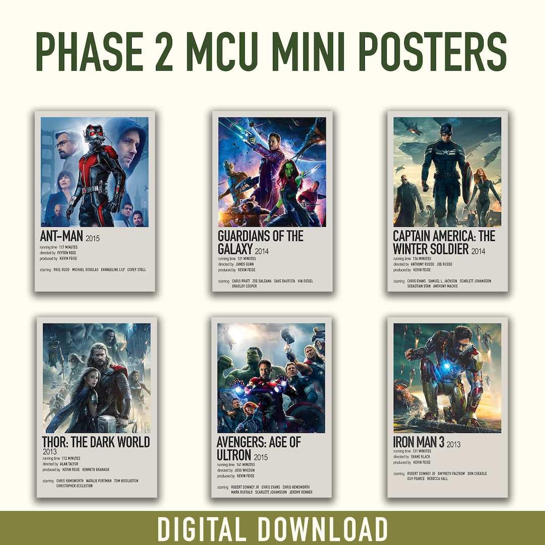 Phase 2 MCU Mini Posters Digital Download - Etsy