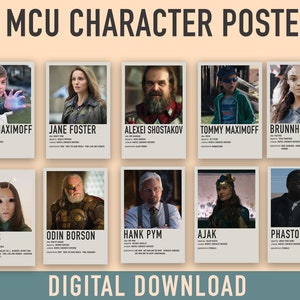 70 Pack MCU Character Mini Posters Digital Download - Etsy