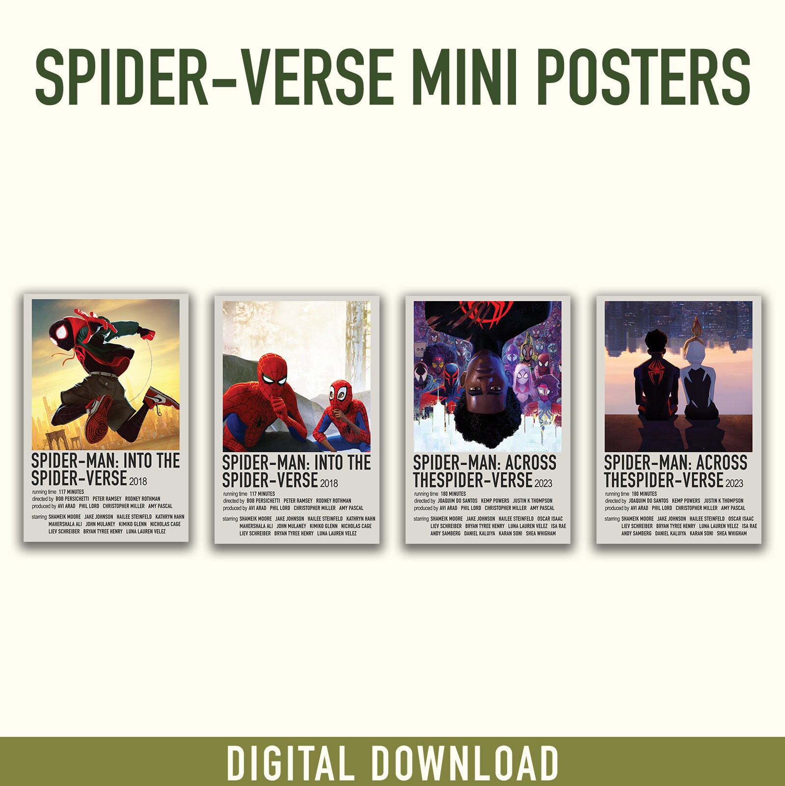 Spider-verse Mini Posters - Etsy