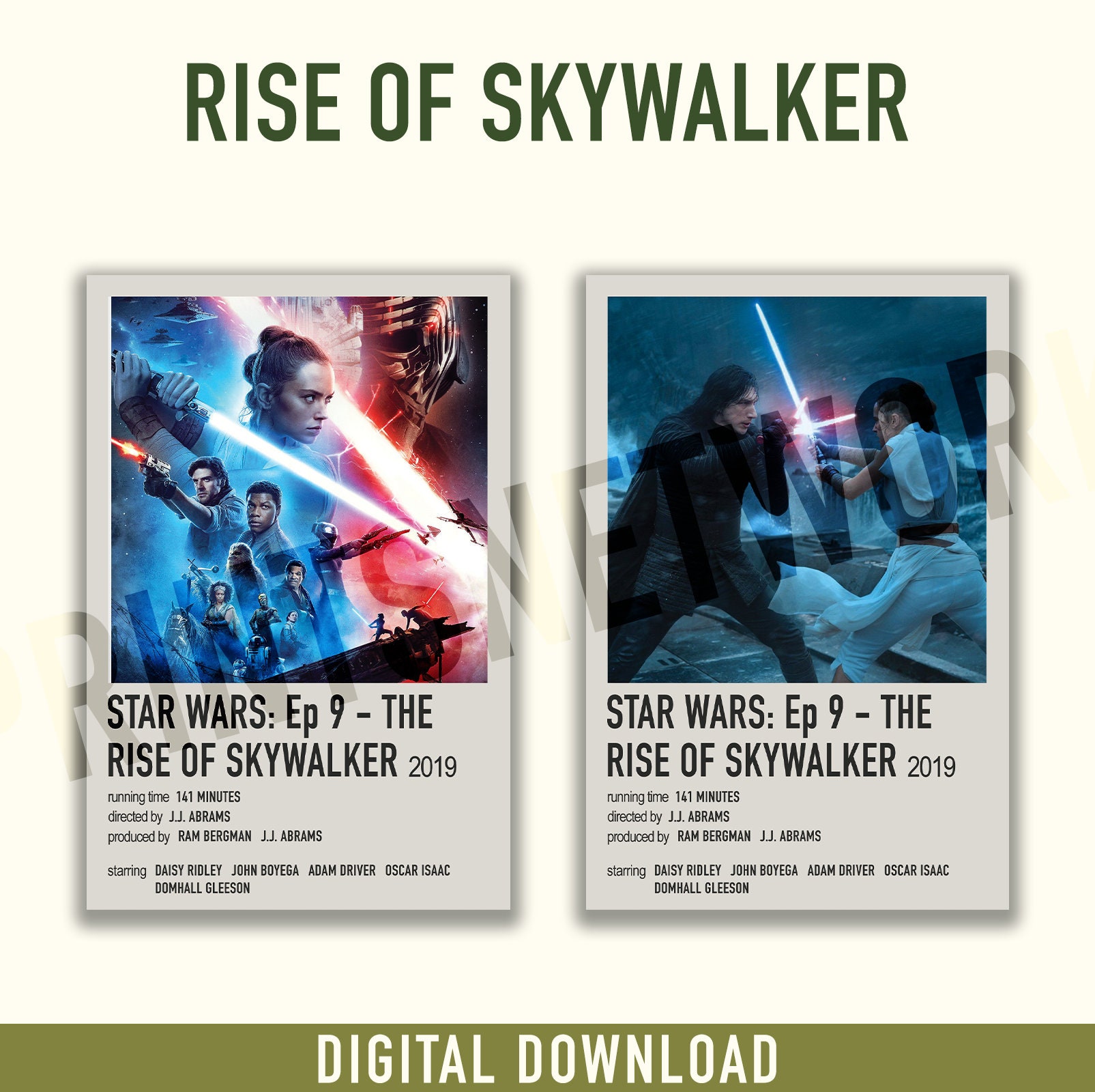 Star Wars Sequel Trilogy Mini Posters | Digital Download - Etsy