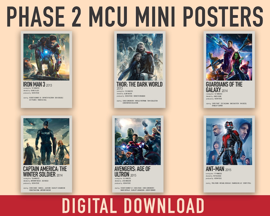 Phase 2 MCU Mini Posters Digital Download - Etsy