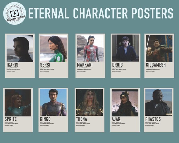 Eternal Character Mini Poster Pack | Etsy