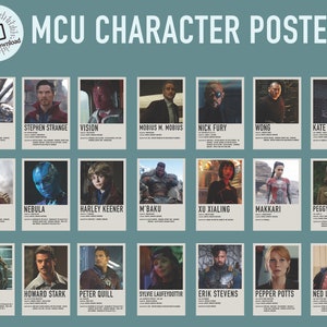 70 Pack MCU Character Mini Posters Digital Download - Etsy