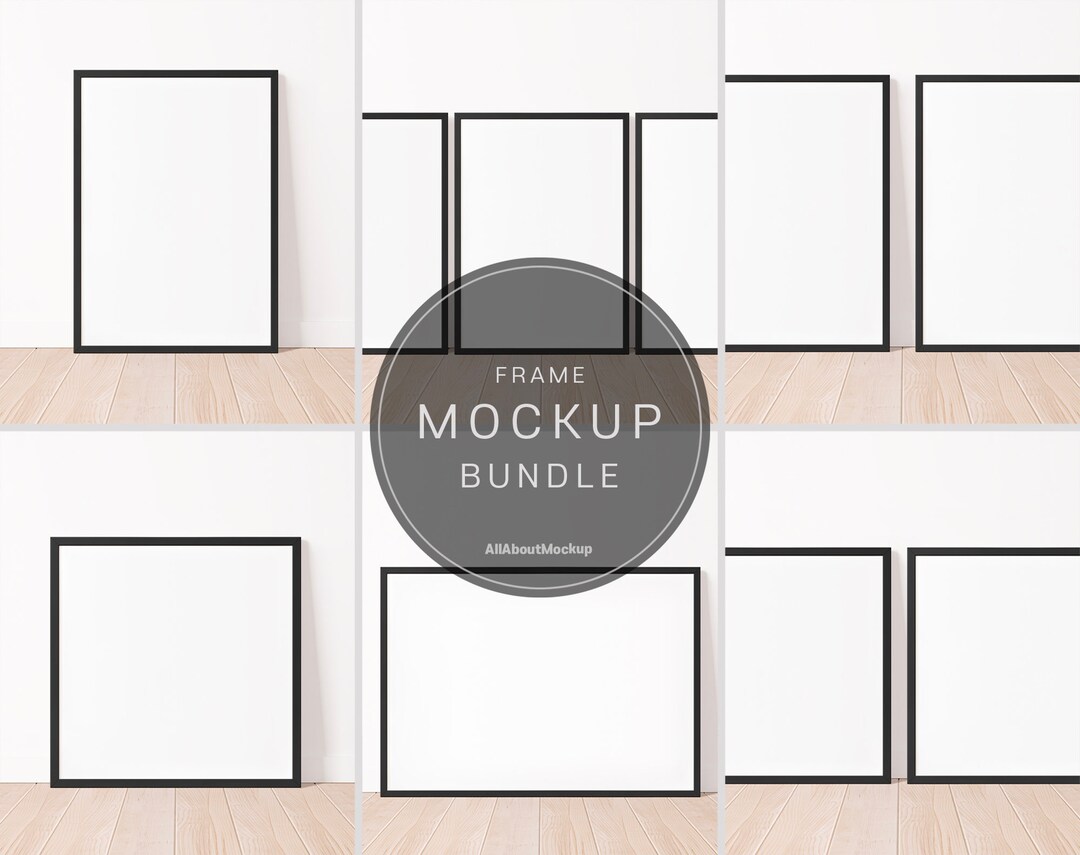 Black Frame Mockup, Frame Mockup, Mockup Frame, Mockup Bundle, Wall ...