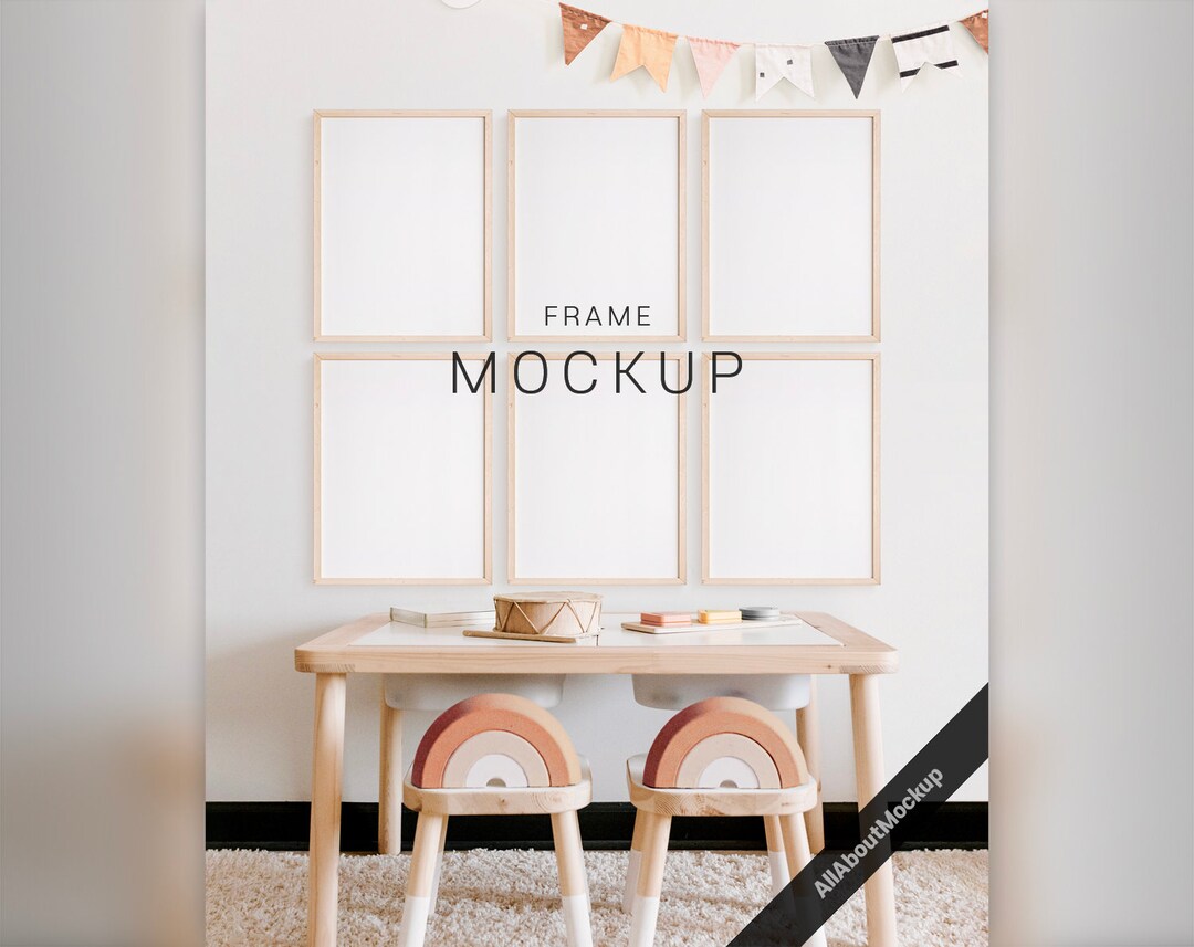6 Frames Mockup, Mockup Frame, Frame Mockup, Nursery Frame, Nursery ...