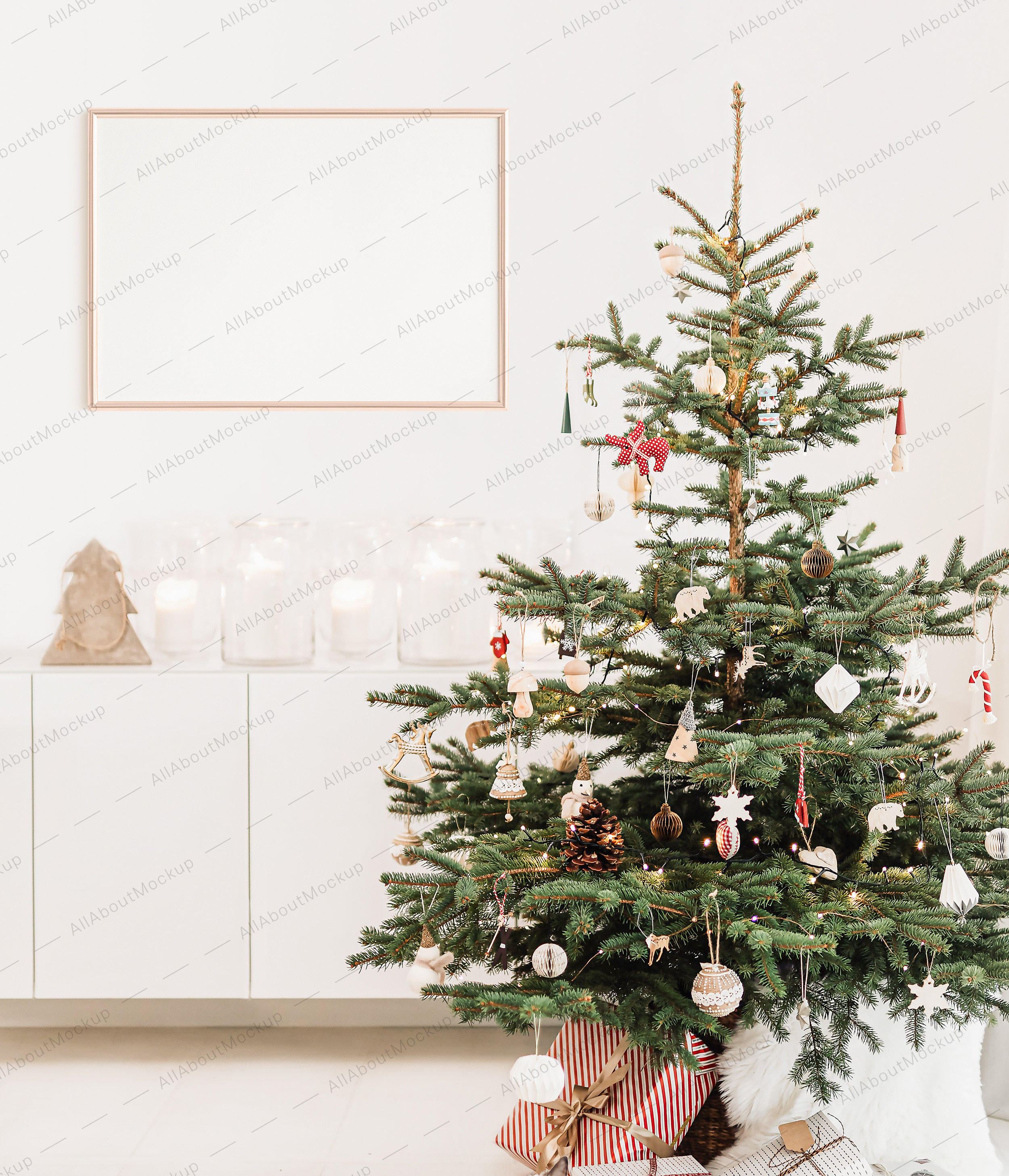 Frame Mockup Bundle Christmas Mockup Horizontal Mockup - Etsy