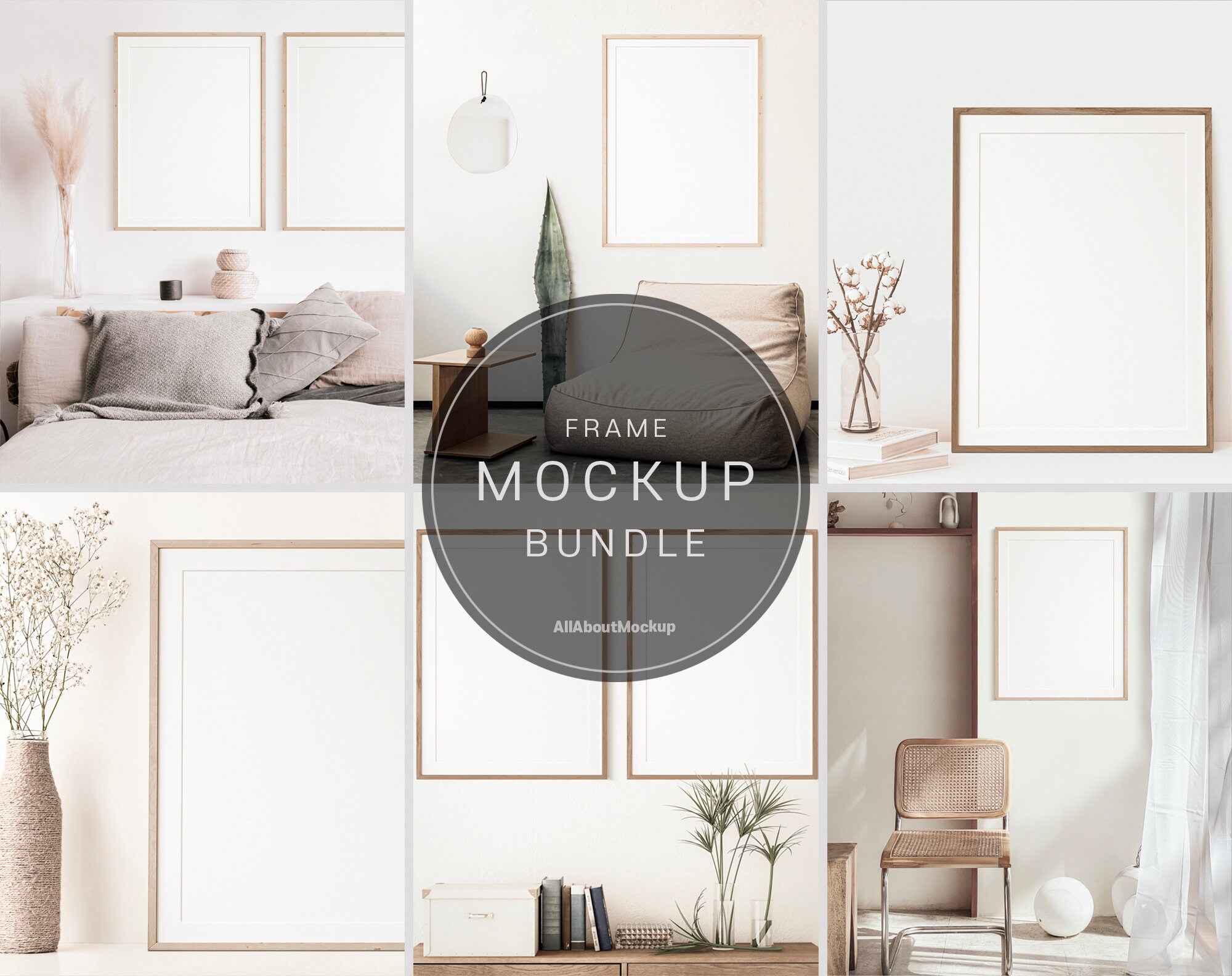 Frame Mockup Bundle Boho Frame Mockup Wall Frame Mockup - Etsy