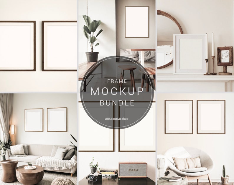 Frame Mockup Bundle Boho Frame Mockup Wall Frame Mockup - Etsy