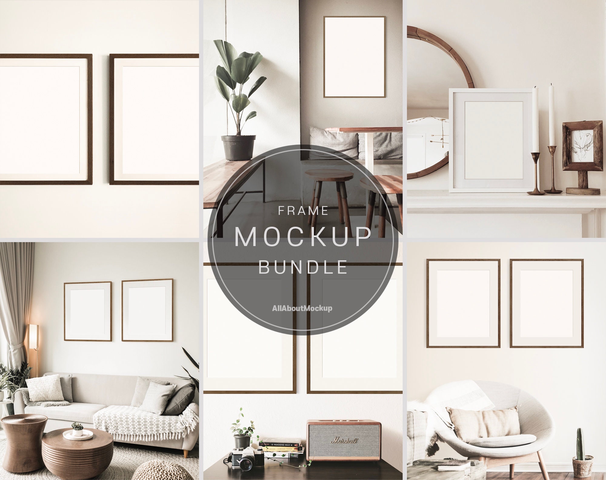 Frame Mockup Bundle Boho Frame Mockup Wall Frame Mockup - Etsy