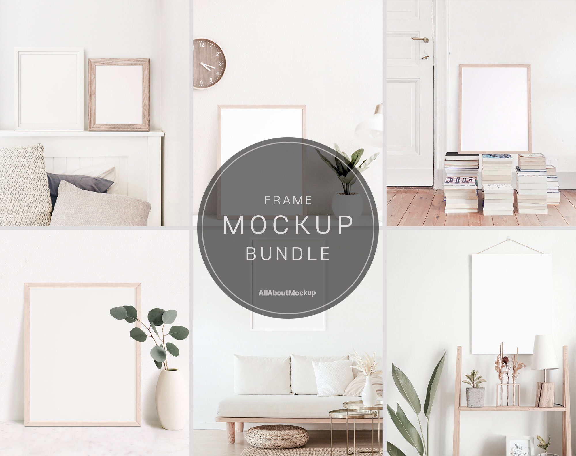 Frame Mockup Bundle Frame Mock Up Digital Frame Poster - Etsy