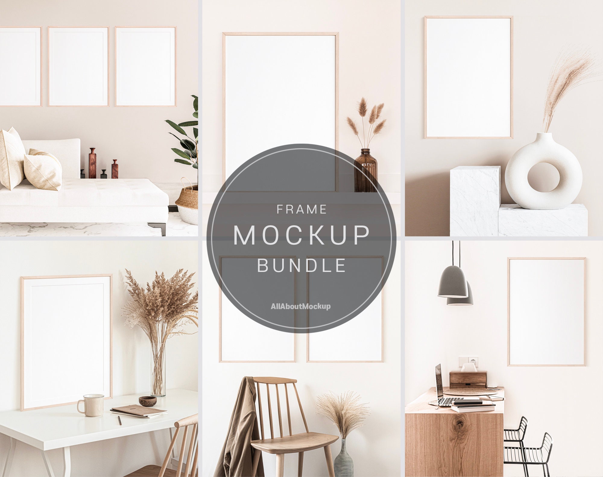 Frame Mockup Bundle Boho Frame Mockup Wall Frame Mockup | Etsy