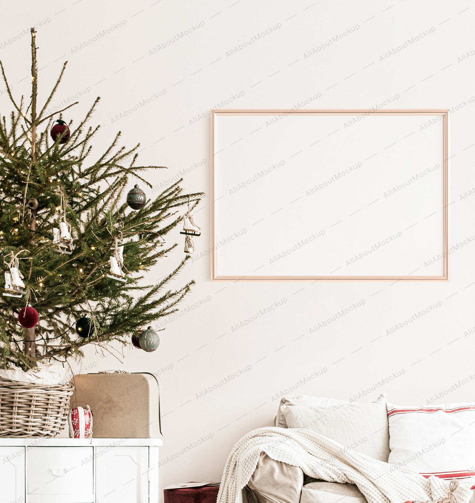 Frame Mockup Bundle Christmas Mockup Horizontal Mockup - Etsy