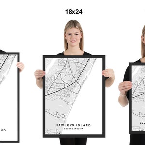 Pawleys Island Map Print | Pawleys Poster | Pawleys Art - Etsy
