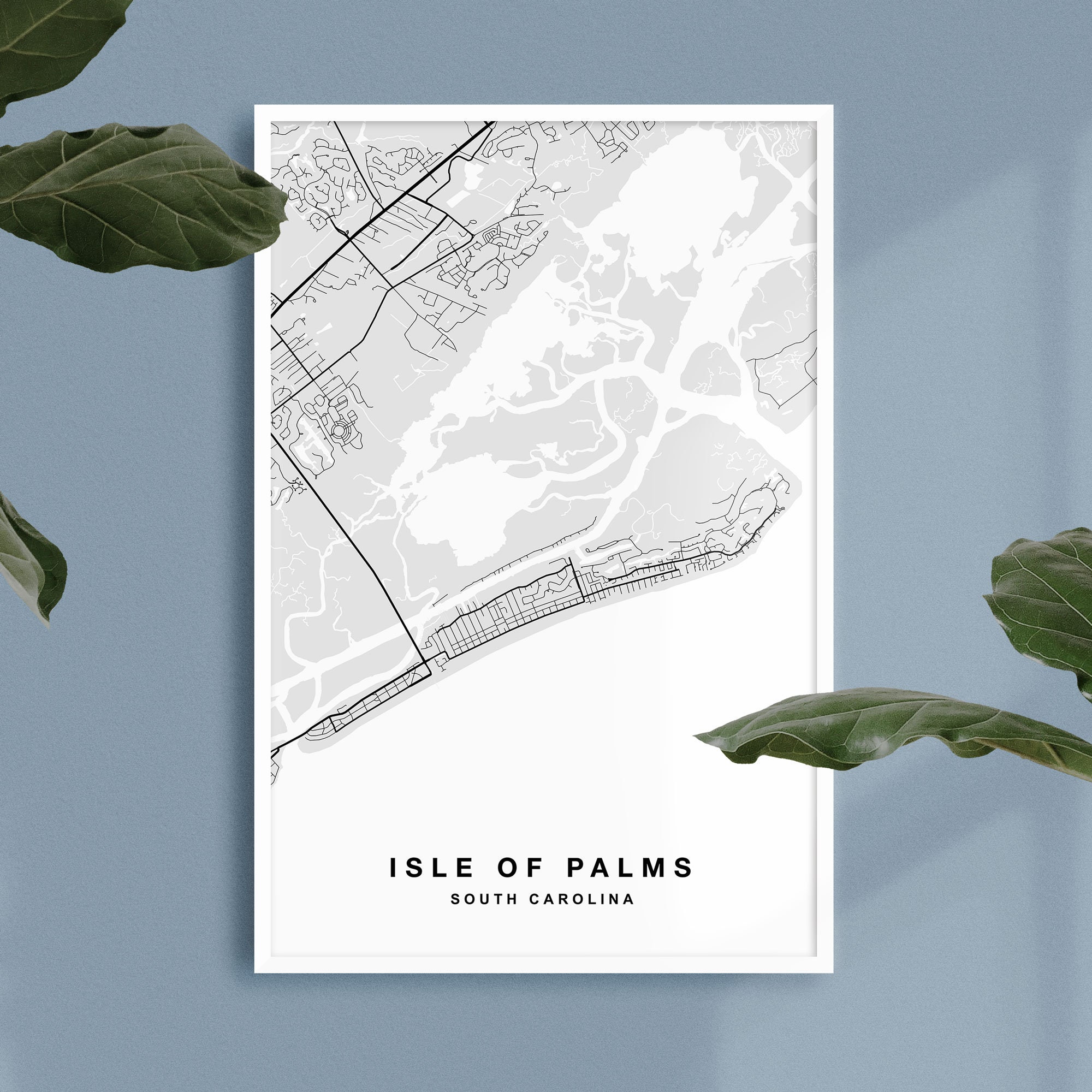 Isle of Palms Map Print | Isle of Palms Poster | Isle of Palms Art - Etsy