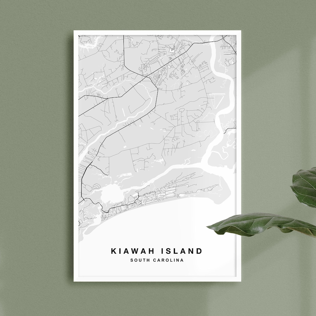 Kiawah Island Map Print | Kiawah Island Poster | Kiawah Island Art - Etsy