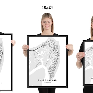 Tybee Island Map Print | Tybee Island Poster | Tybee Island Art - Etsy