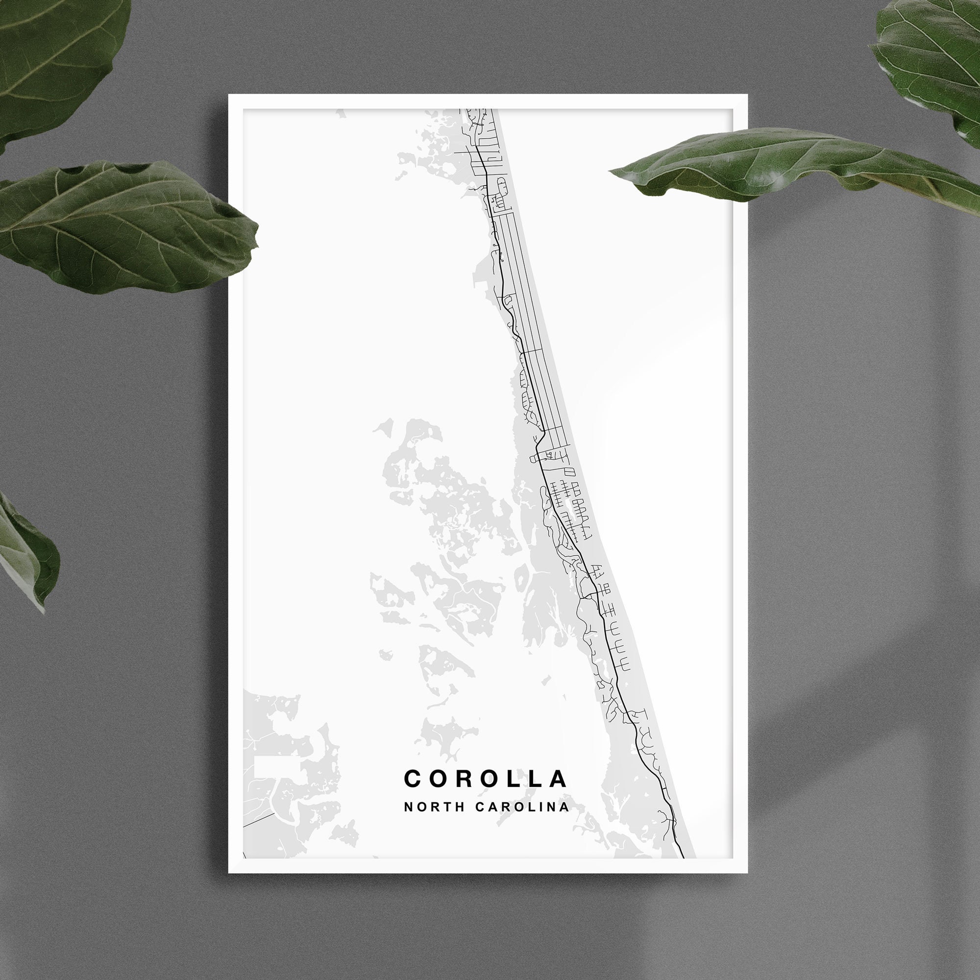 Corolla Map Print | Corolla Poster | Corolla Art - Etsy