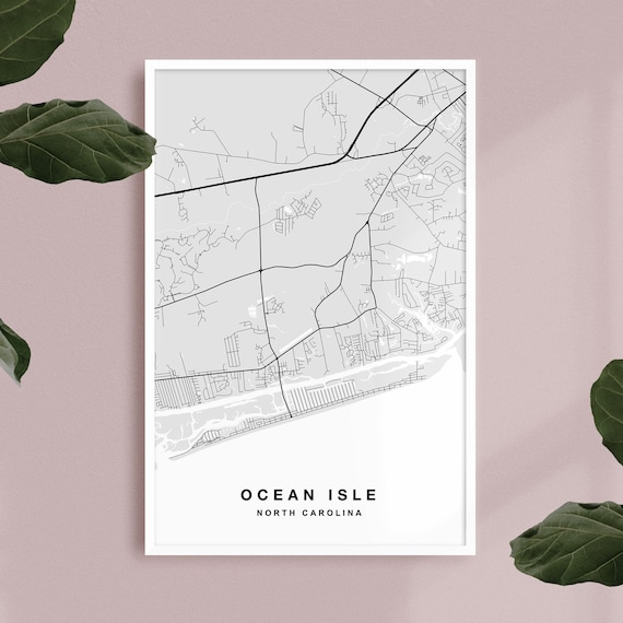 Ocean Isle Map Print Ocean Isle Poster Ocean Isle Art - Etsy