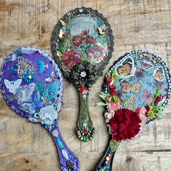 Hand Held Mirror - Etsy