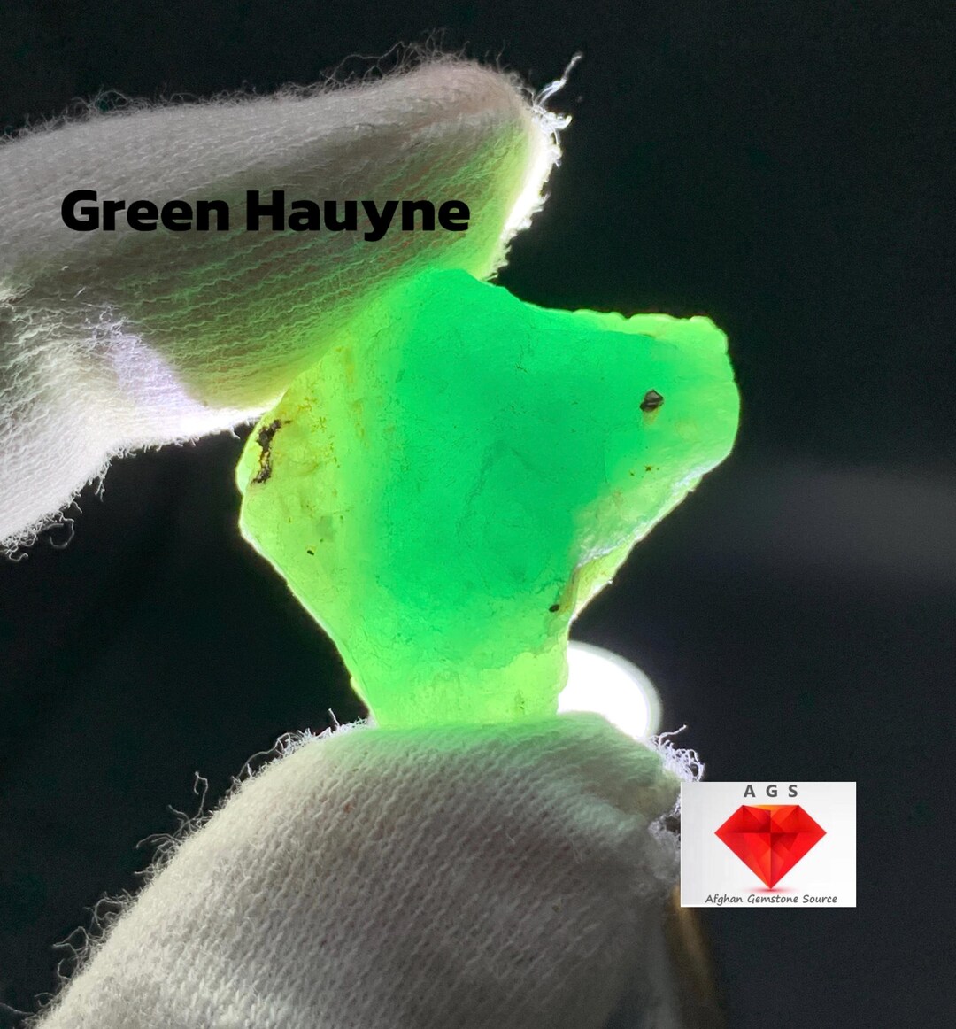 Most Rare 62 Ct Green Hauyne Specimen Combined With Pyrite From ...