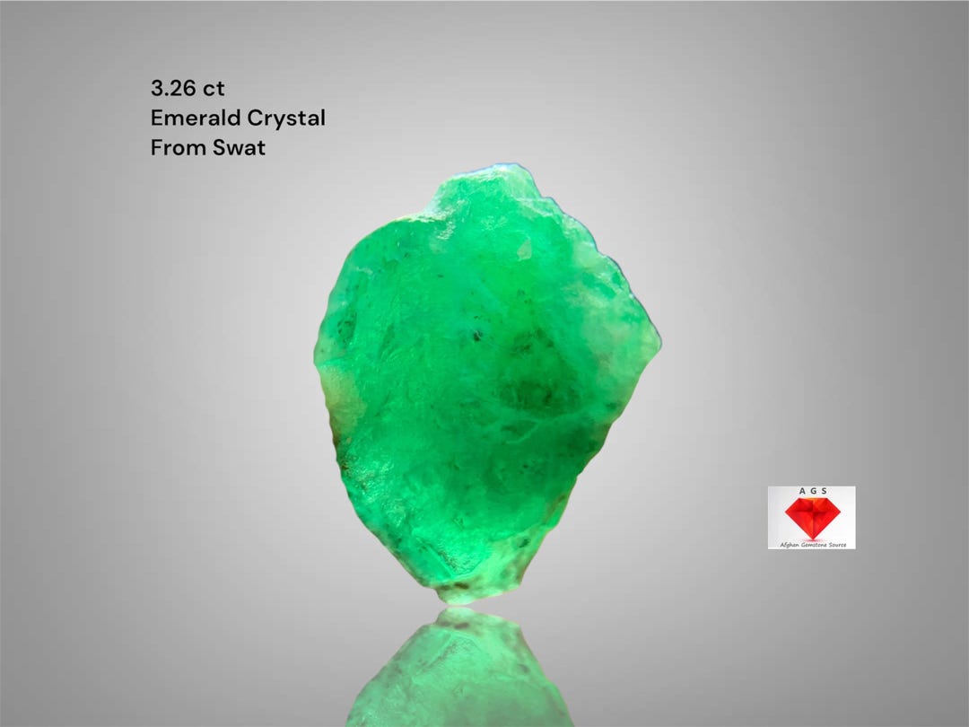 New Crystal: 3.26 Ct Swat Emerald — Well-proportioned and Faceting ...