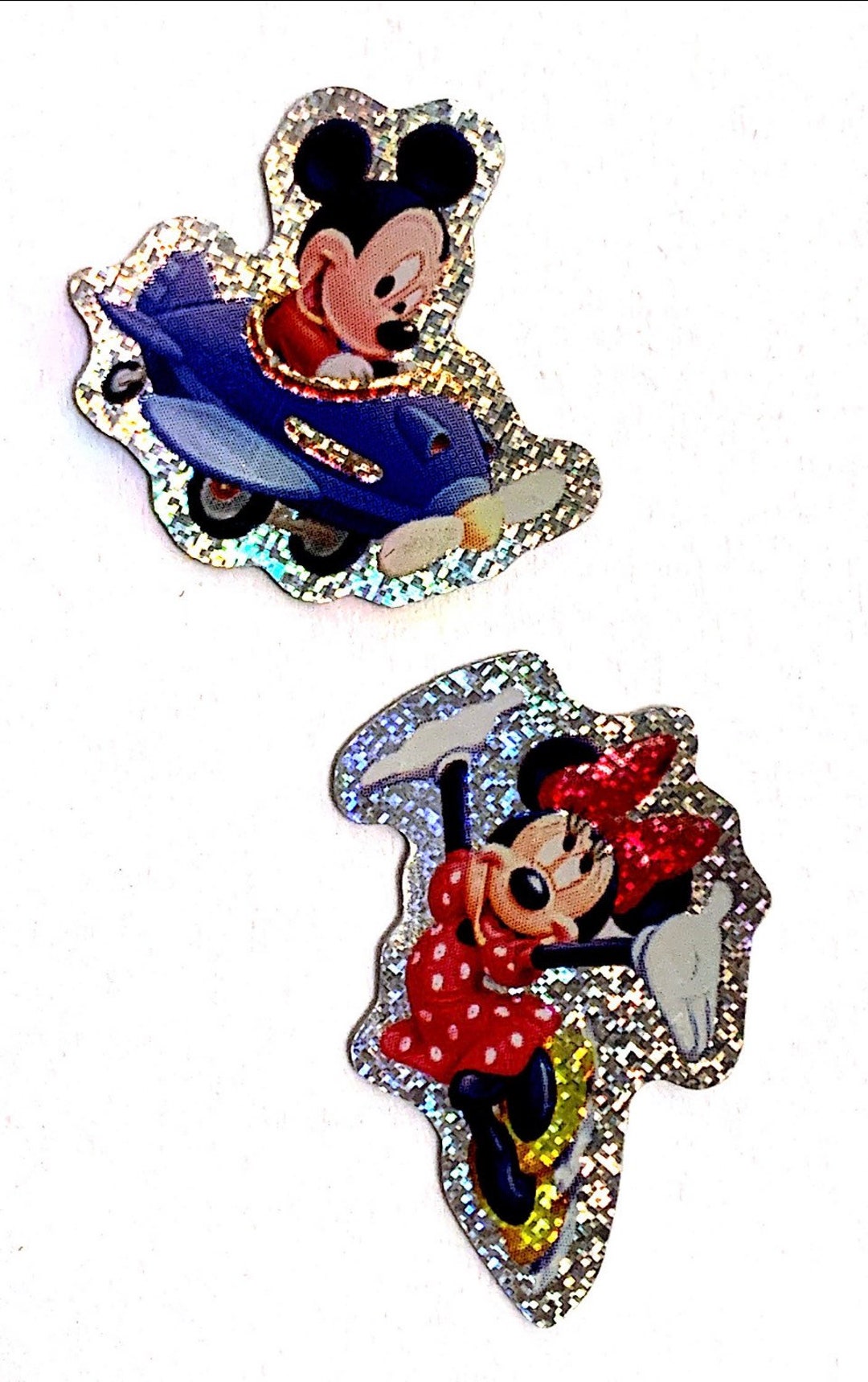 Mickey and Minnie Glitter Sticker, Strong Hold,waterproof,laptops ...