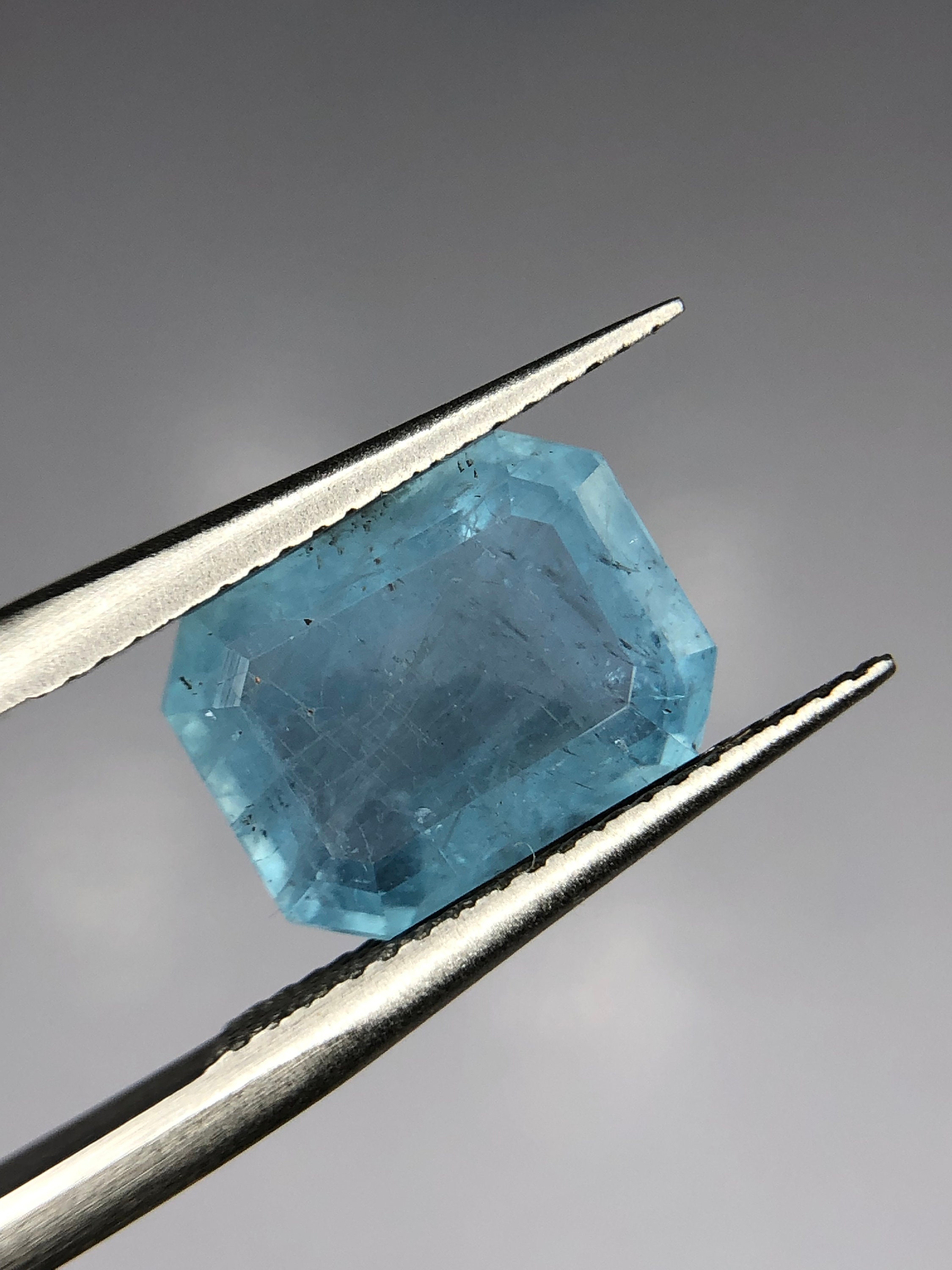 Rare 3 Ct Fluorescent Transparent Afghanite Emerald Cut Gemstone AFG - Etsy