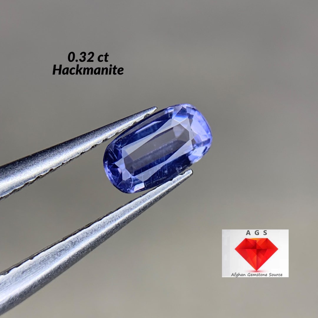 Rare 0.32 Ct Hackmanite With Strong Tenebrescent Color Change and ...