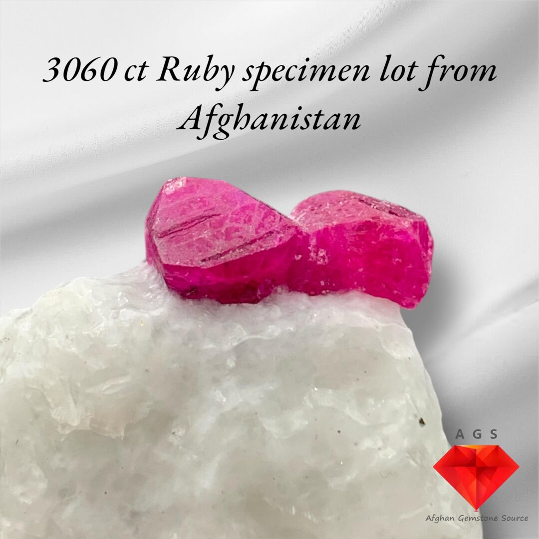 Natural Afghan Ruby in Matrix - Stunning Raw Ruby Crystal Specimens From Afghanistan | 3060 Ct ...