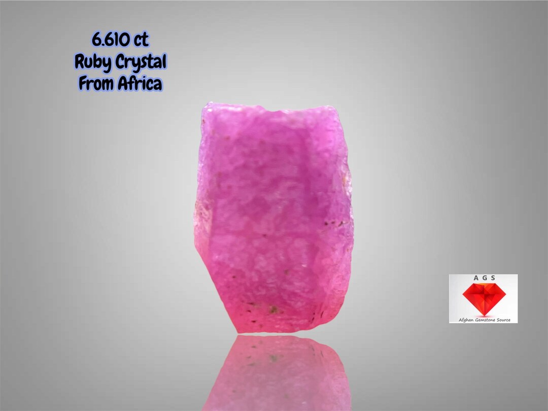 6.610ct Natural Ruby Crystal From Africa – Untreated Gem Rough (11.09 × ...