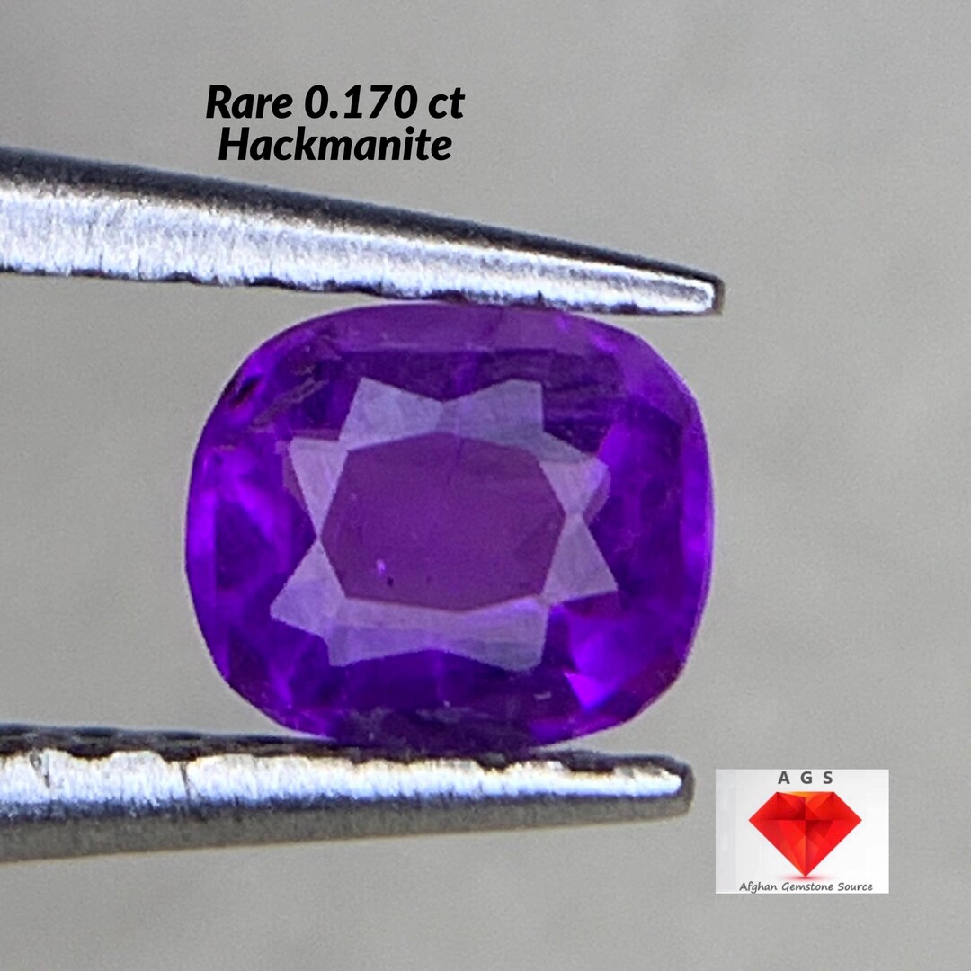 Rare 0.170 Ct Hackmanite With Strong Tenebrescent Color Change and ...