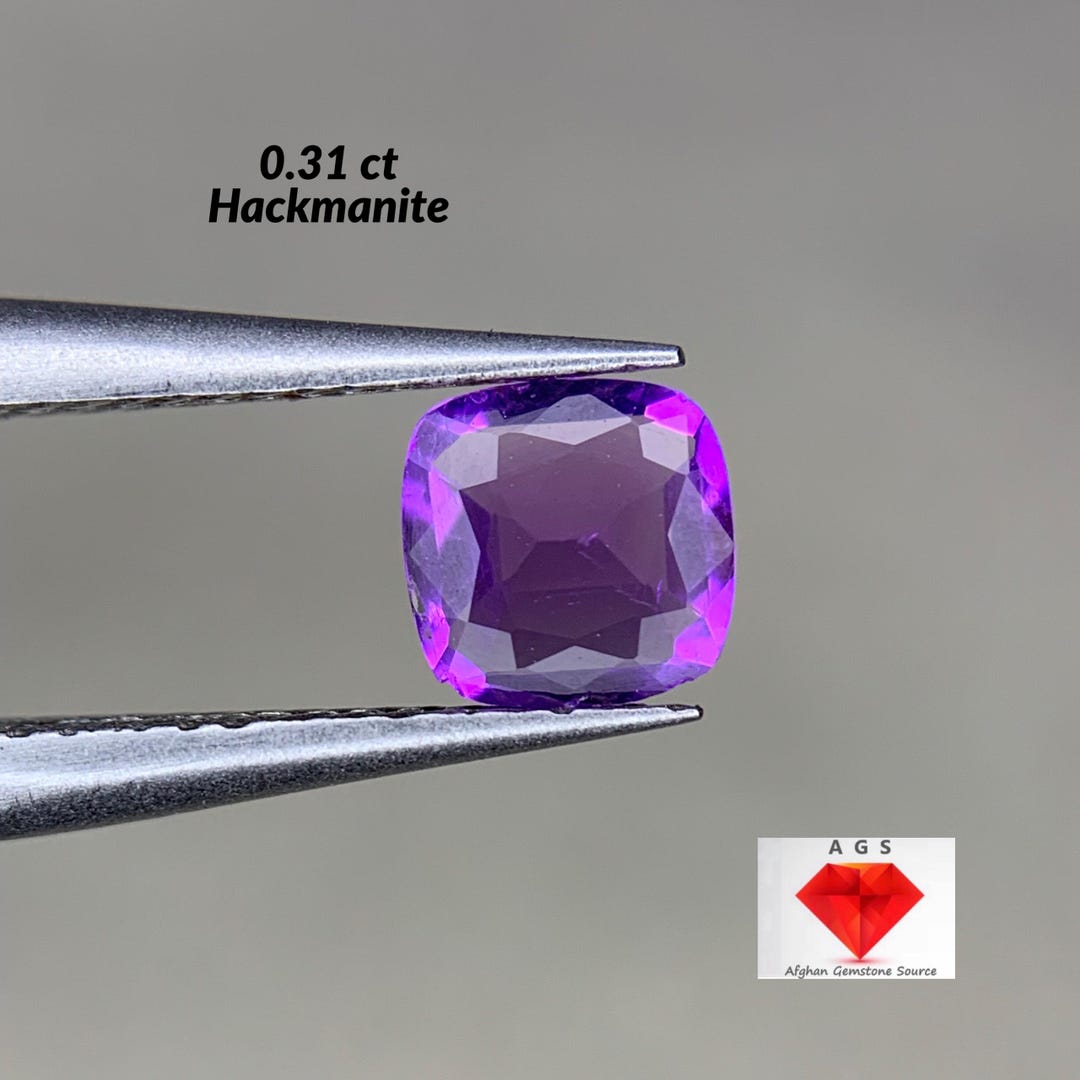 Rare 0.31 Ct Hackmanite With Strong Tenebrescent Color Change and ...